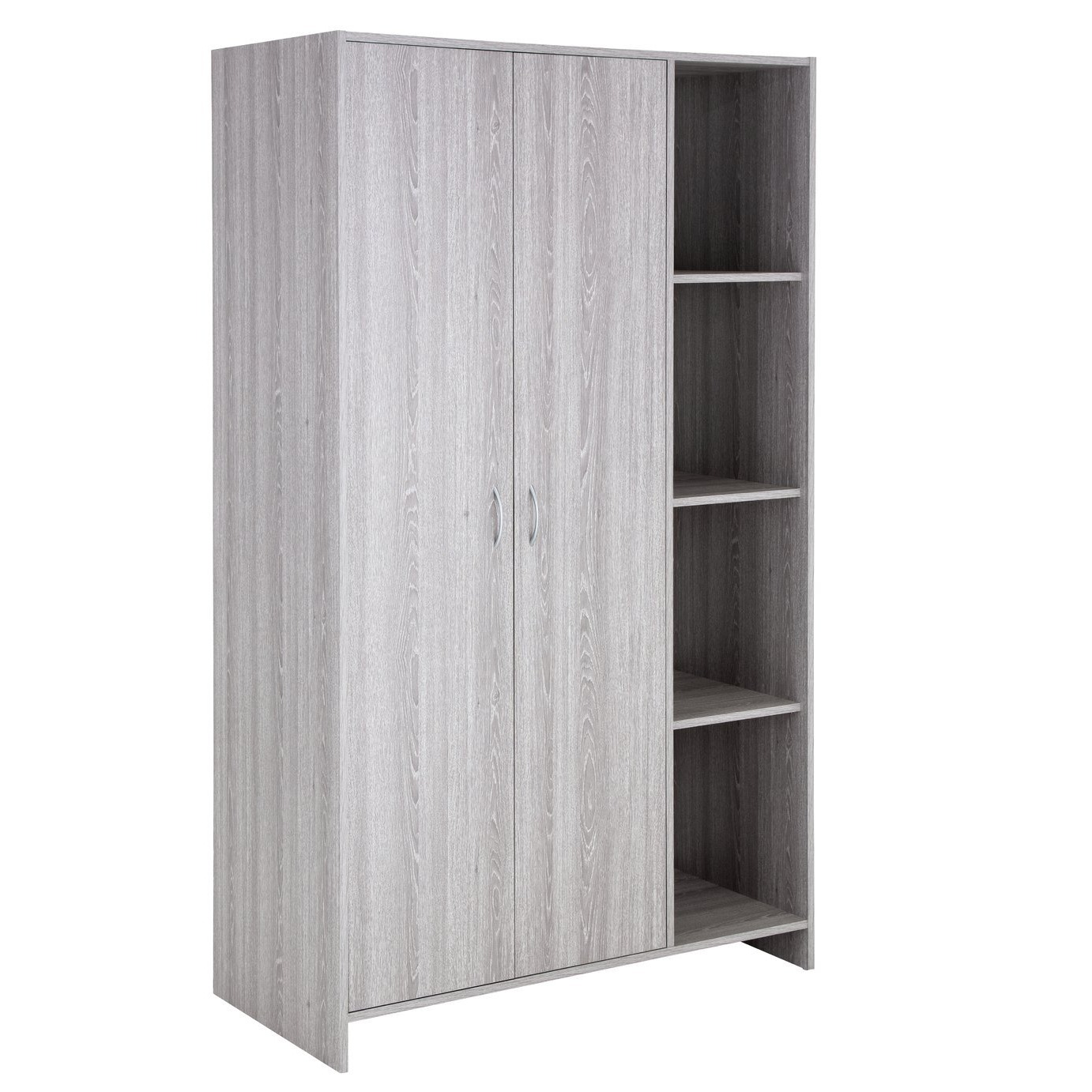 Argos Home Seville 2 Dr Open Shelf Wardrobe -Grey Oak Effect by Argos | ufurnish.com