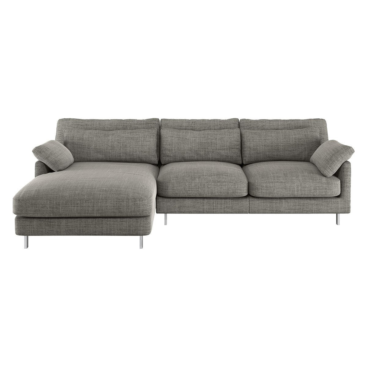 Habitat Cuscino Left Hand Corner Chaise Sofa - Black & White by Argos ...