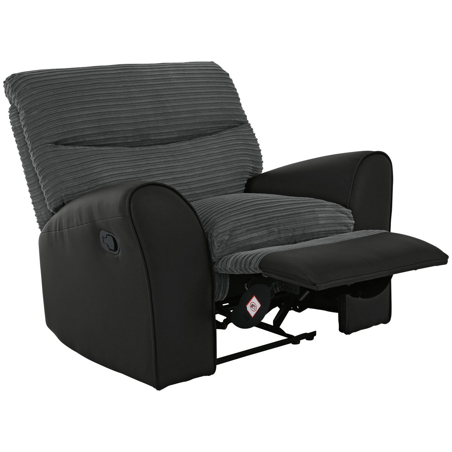 Argos Home Harry Fabric Recliner Chair - Charcoal by Argos | ufurnish.com