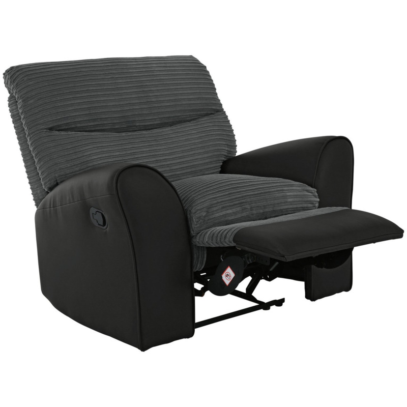 Argos Home Harry Fabric Recliner Chair - Charcoal by Argos | ufurnish.com
