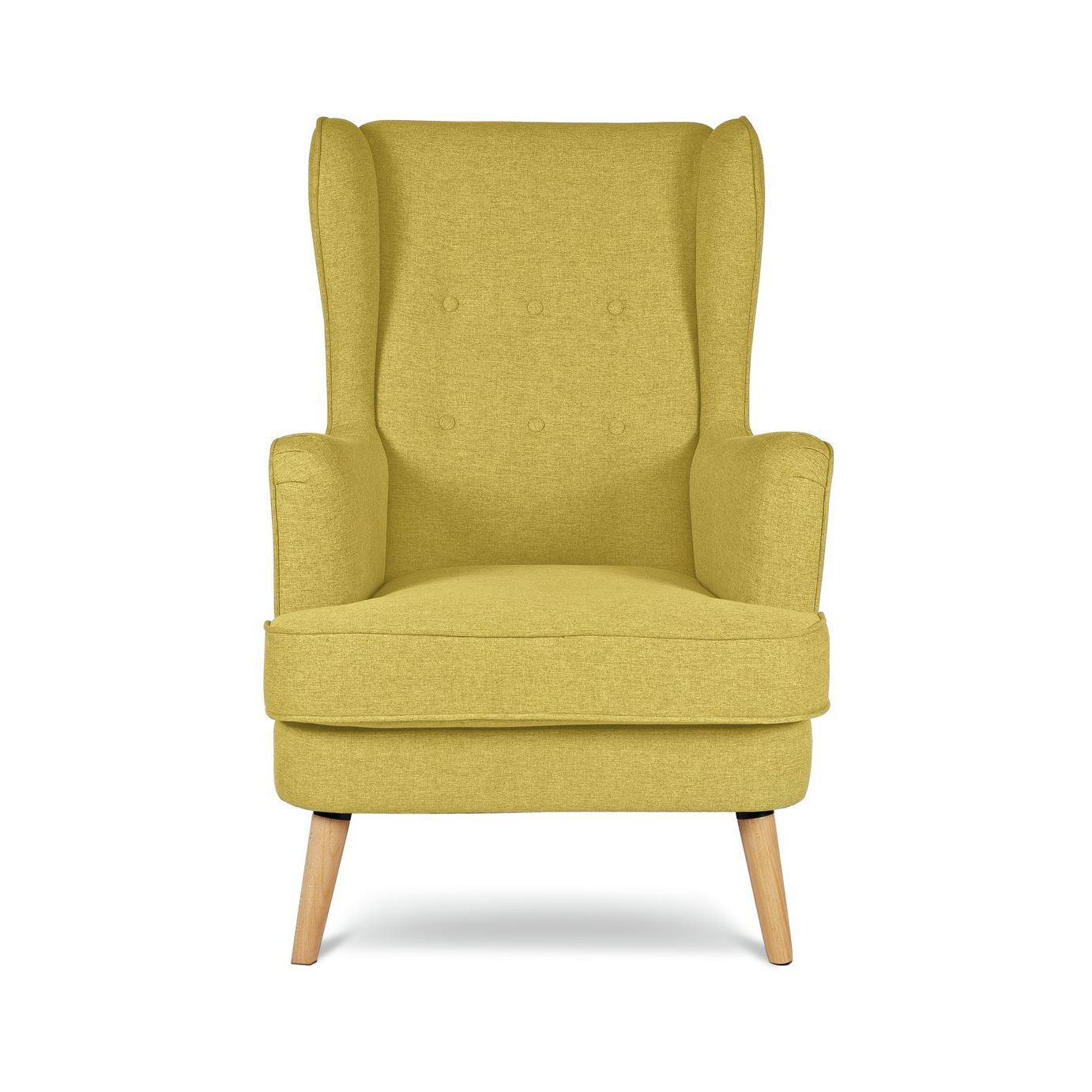 Habitat Callie Fabric Wingback Chair - Mustard by Argos | ufurnish.com