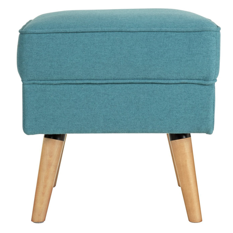 Habitat Callie Fabric Footstool - Teal by Argos | ufurnish.com