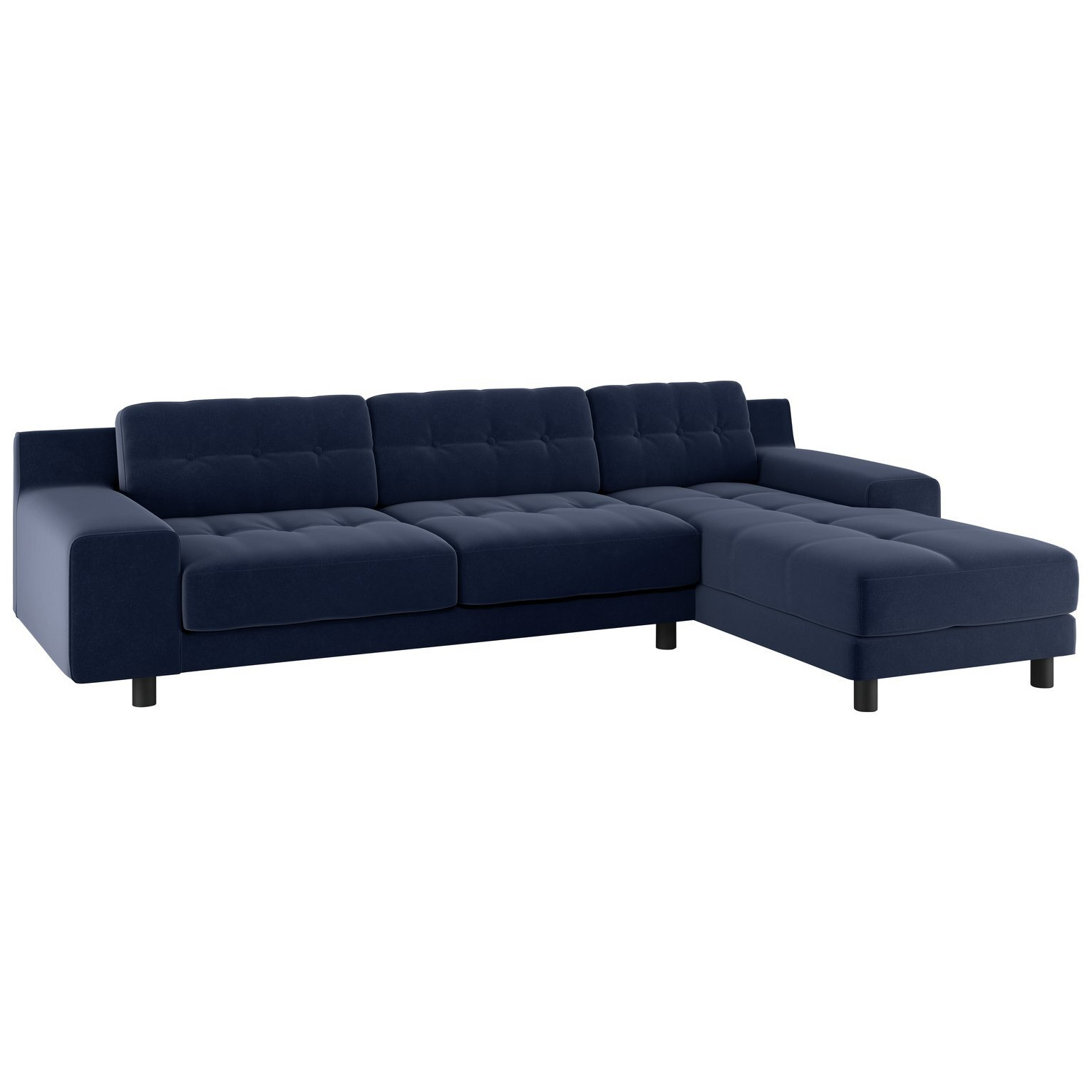 Habitat Hendricks Left Hand Corner Chaise Sofa - Navy by Argos ...
