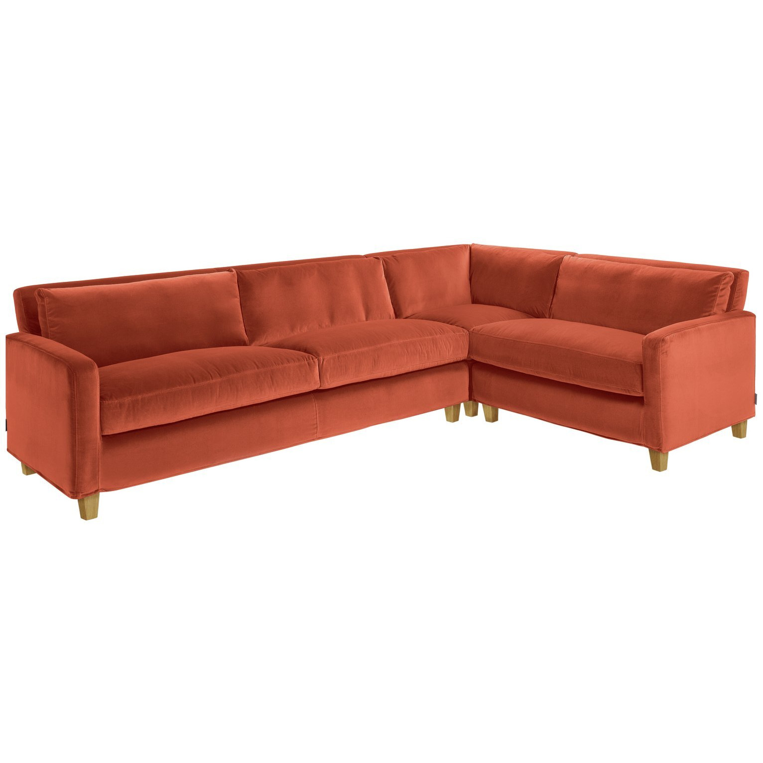 Habitat Chester Left Hand Corner Sofa - Light Feet - Orange by Argos ...