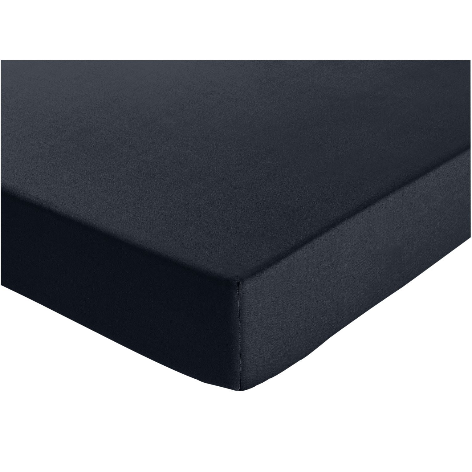 Habitat Pure Cotton 200TC Navy Deep Fitted Sheet - Single by Argos ...