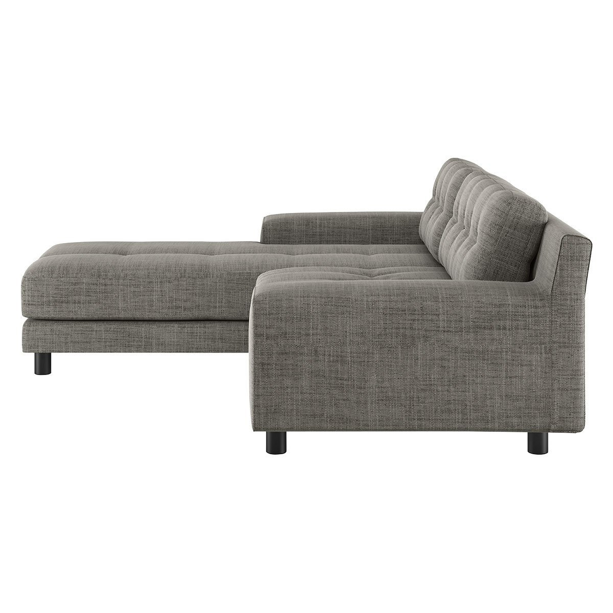 Habitat Hendricks Left Hand Corner Chaise Sofa-Black & White by Argos | ufurnish.com
