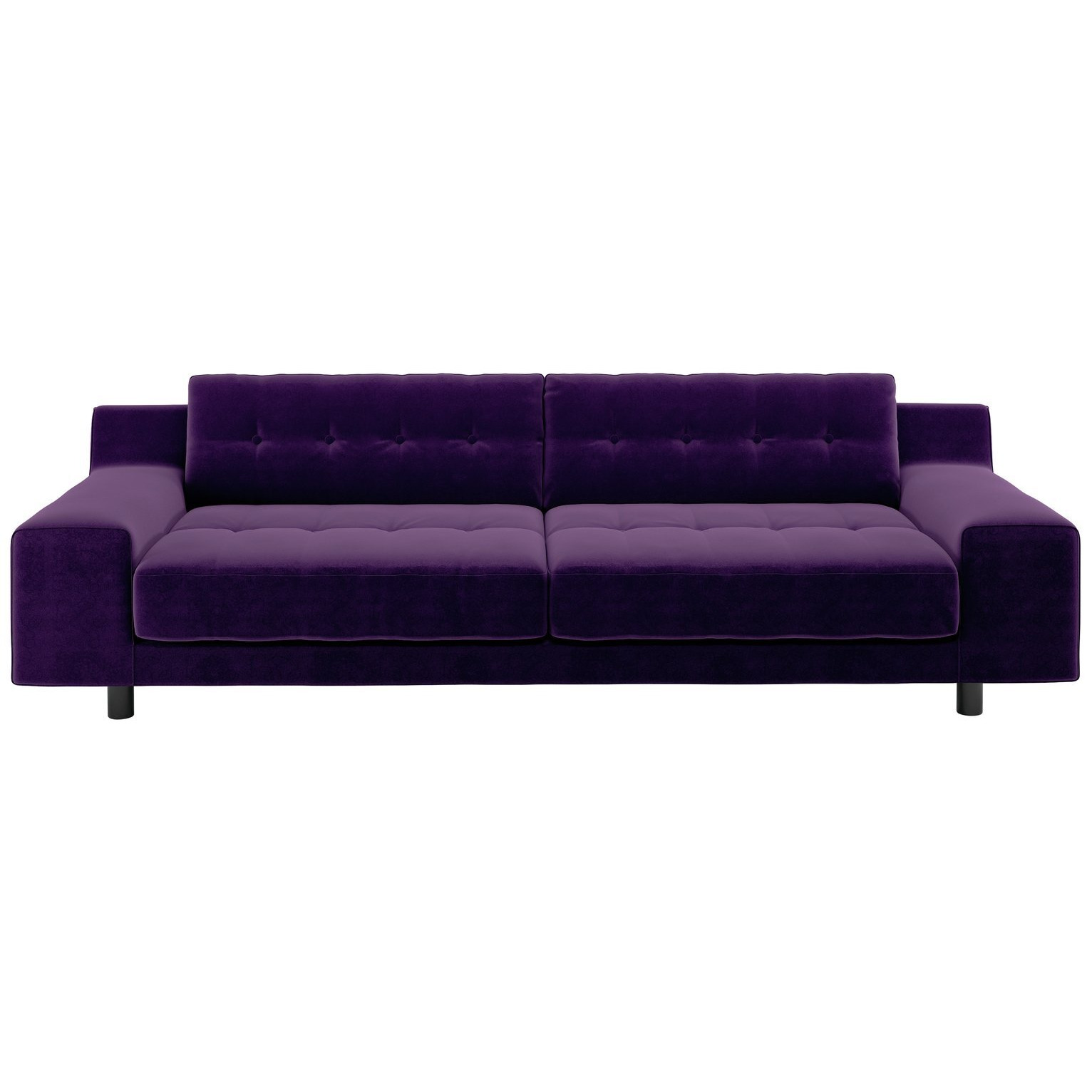 Habitat Hendricks Velvet 4 Seater Sofa - Purple by Argos | ufurnish.com