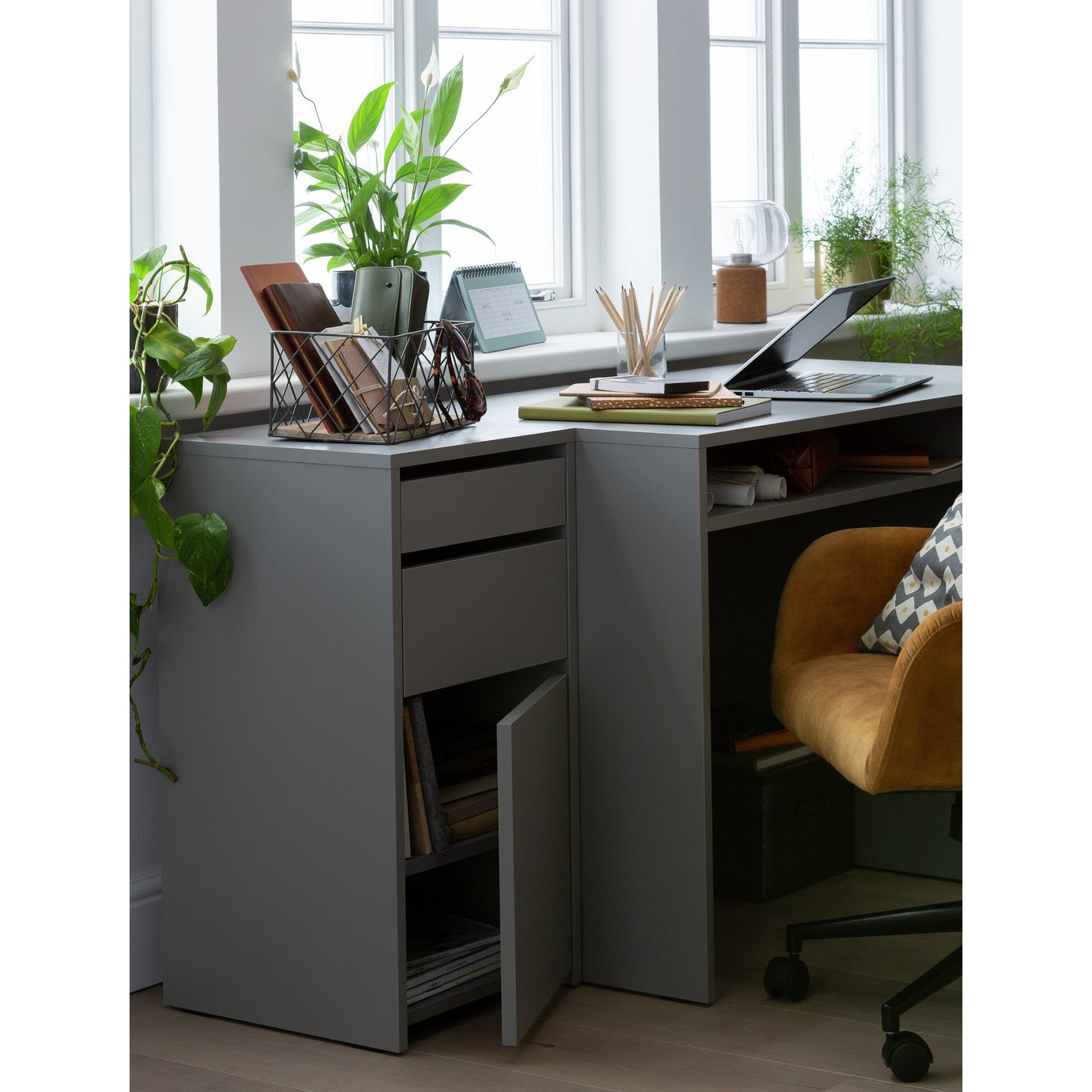 Habitat Pepper 2 Drawer Cabinet Grey by Argos ufurnish