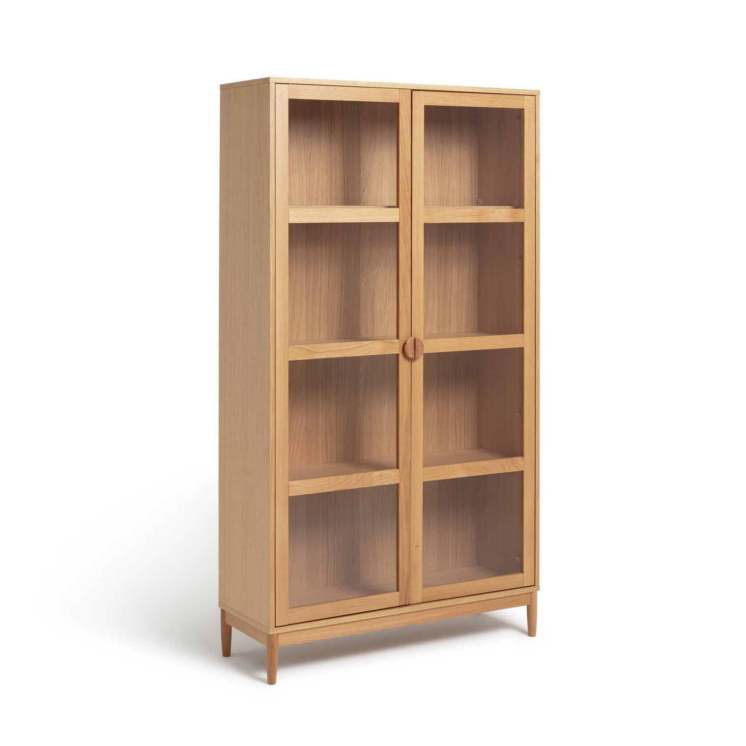 Habitat Cornelia 2 Door Tall Display Cabinet - Oak by Argos | ufurnish.com