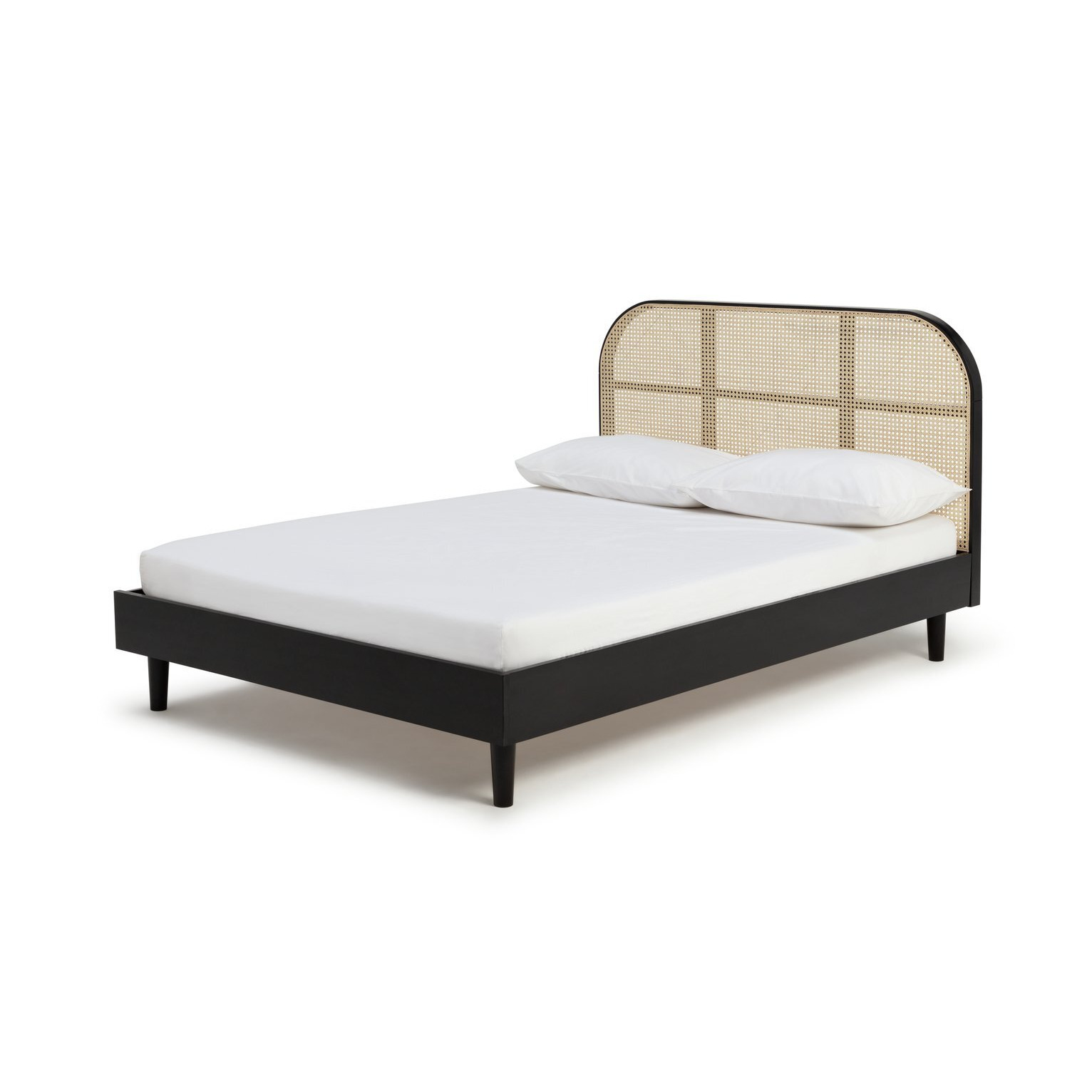 Habitat Peio Double Oak Bed Frame - Black by Argos | ufurnish.com