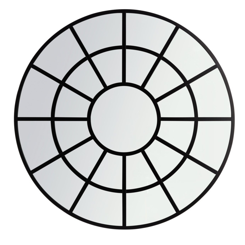 Habitat Round Window Mirror - Black - 60x60cm by Argos | ufurnish.com