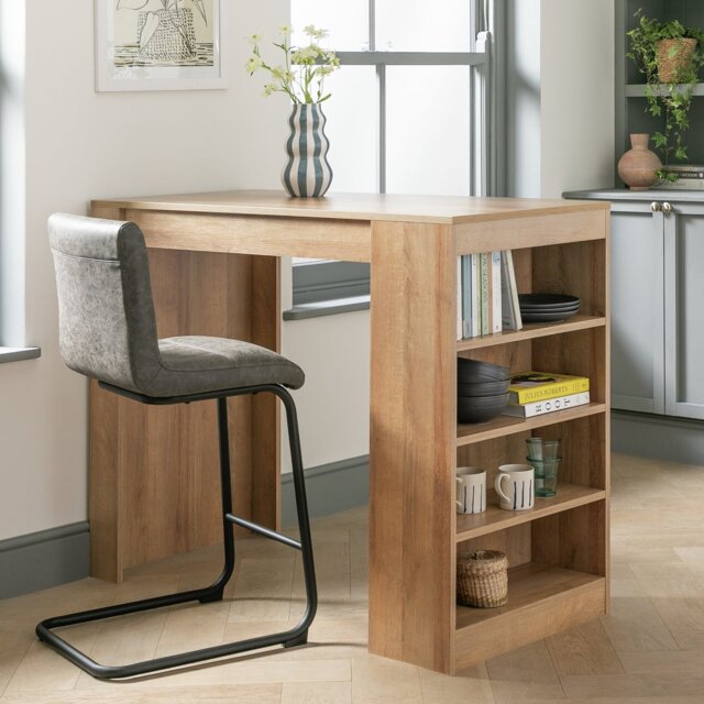 Argos Home Miami 4 Seater Bar Table - Oak Effect by Argos | ufurnish.com