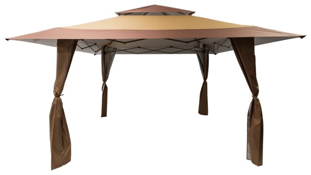 Norfolk Leisure 4m x 4m Pop up Garden Gazebo - Brown by Argos ...