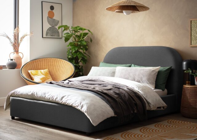 Habitat Layla Kingsize Ottoman Bed Frame - Charcoal by Argos | ufurnish.com