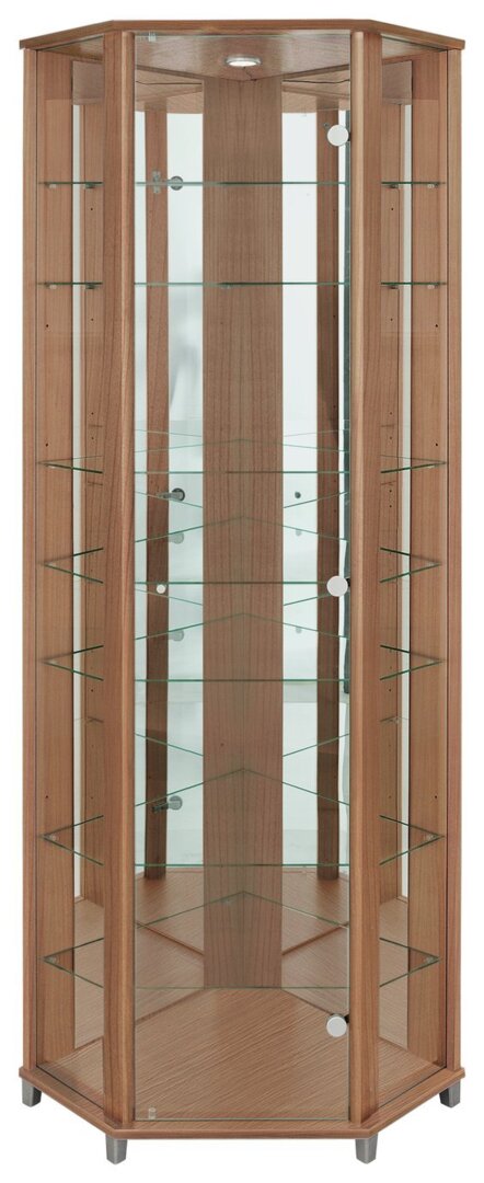Argos Home 7 Shelf Glass Corner Display Cabinet Oak by Argos ufurnish