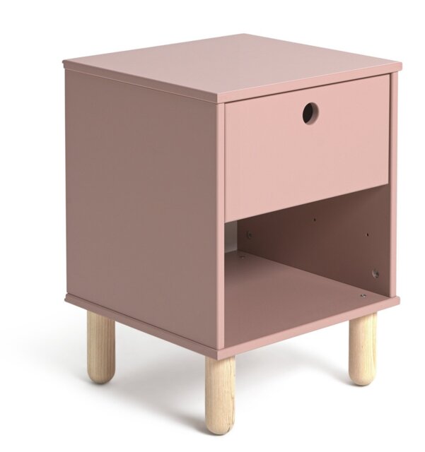 Habitat Kids Eden 1 Drawer Bedside Table - Pink by Argos | ufurnish.com