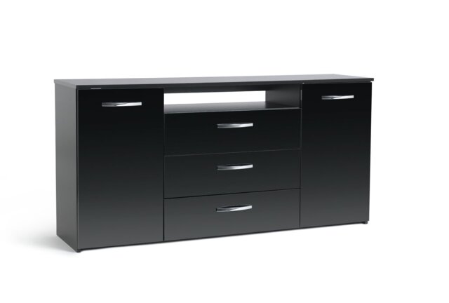 Argos Home Hayward 2 Door Sideboard - Black Gloss by Argos | ufurnish.com