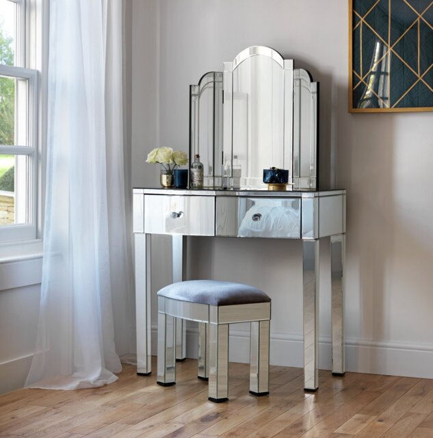 Argos Home Canzano Mirrored 2 Drawer Dressing Table Set by Argos ...