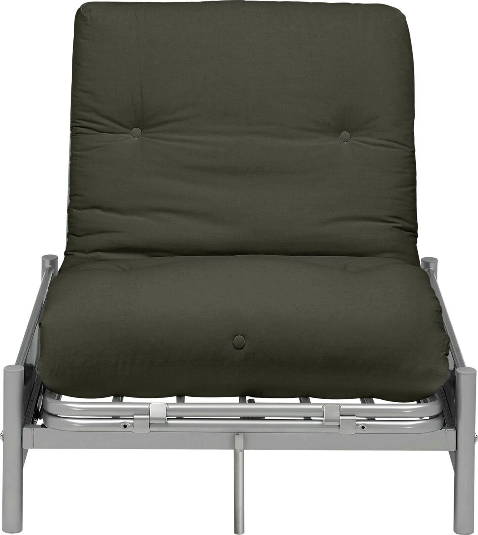 Argos Home Single Futon Metal Sofa Bed with Mattress Grey by Argos ufurnish
