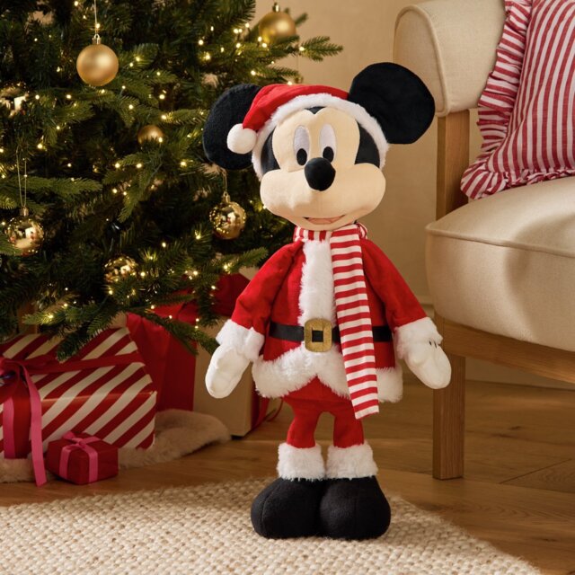 Disney Mickey Mouse Standing Plush Christmas Decoration by Argos ...