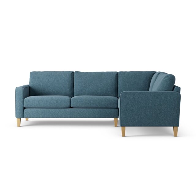 Habitat Flint Fabric Right Hand Corner Sofa - Blue - Ash Leg by Argos ...