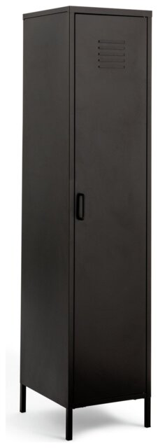 Habitat Stevie Tall 1 Door 4 Shelves Locker - Black by Argos | uFurnish.com