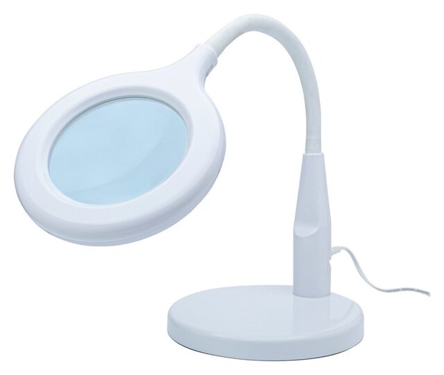 Lightcraft Compact LED Magnifier Desk Lamp - White by Argos | ufurnish.com