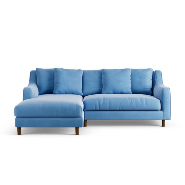 Habitat Swift Left Hand Corner Sofa - Sky Blue - Dark Leg by Argos ...