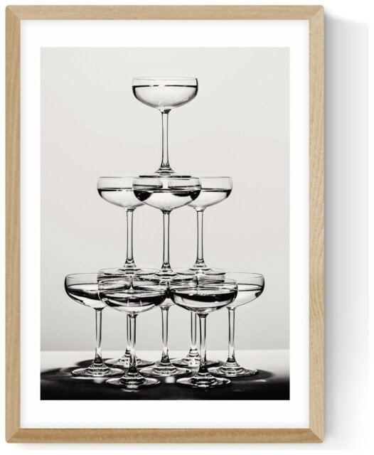 East End Prints Champagne II Oak Frame Art Print - A3 by Argos ...