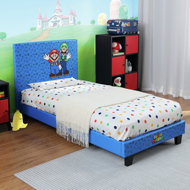 X Rocker Nintendo Luigi Single Bed Frame - Blue by Argos | ufurnish.com