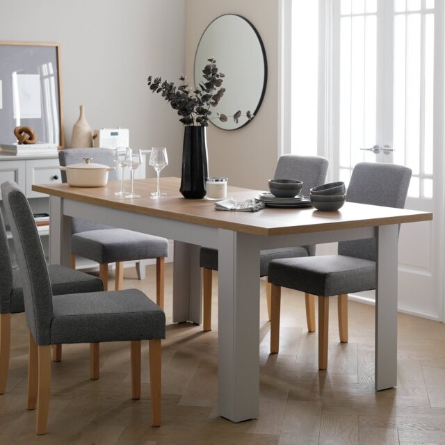 Argos Home Preston Extending Dining Table - Grey & Oak by Argos ...