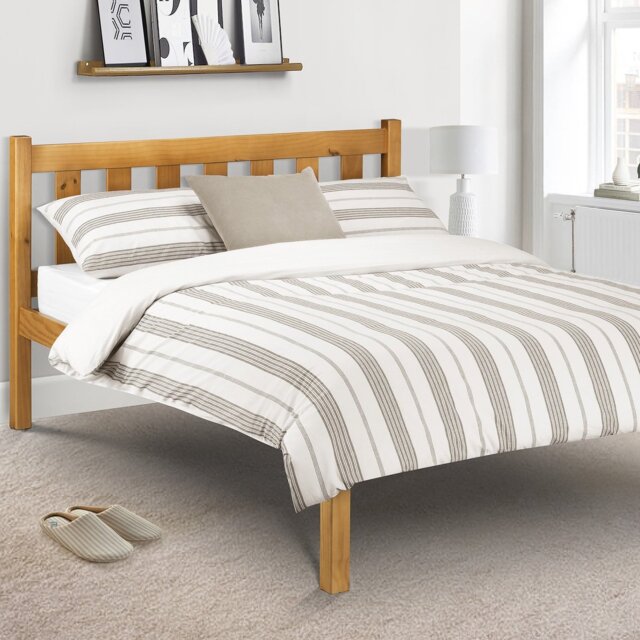 Julian Bowen Poppy Double Wooden Bed Frame - Pine by Argos | ufurnish.com