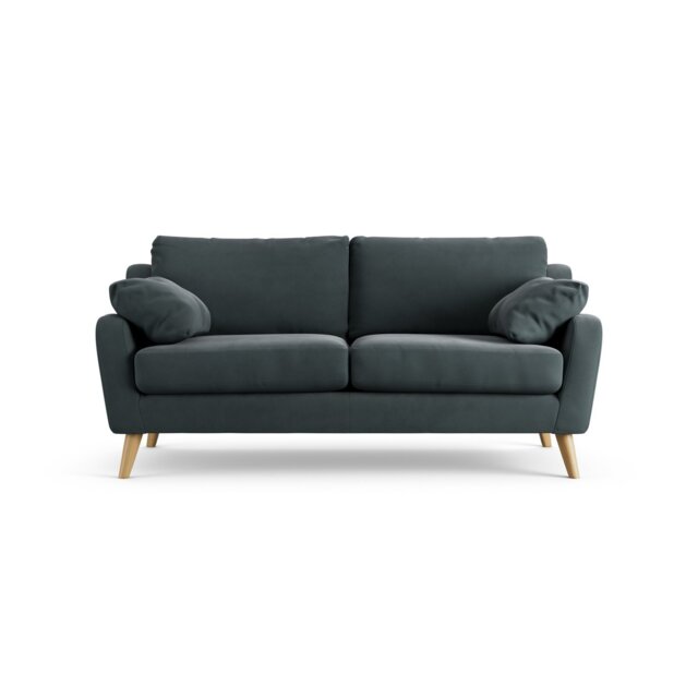Habitat Ivor Fabric 3 Seater Sofa - Charcoal - Ash Leg by Argos ...