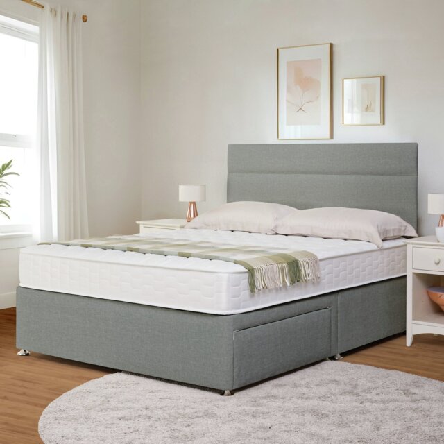 Argos Home Elmdon Deep Ortho Double 2 Drawer Divan Bed- Grey by Argos ...