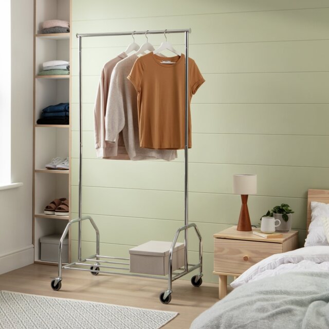 Habitat Alexis Clothes Rail - Chrome by Argos | ufurnish.com