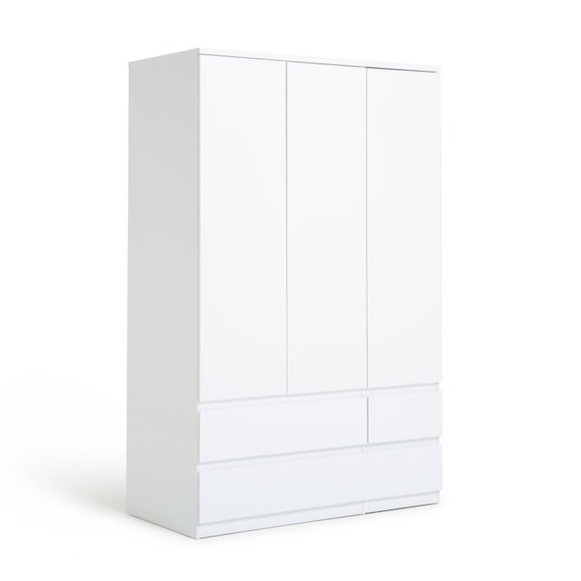 Argos Home Jenson 3 Door 4 Drawer Wardrobe - White Gloss by Argos ...