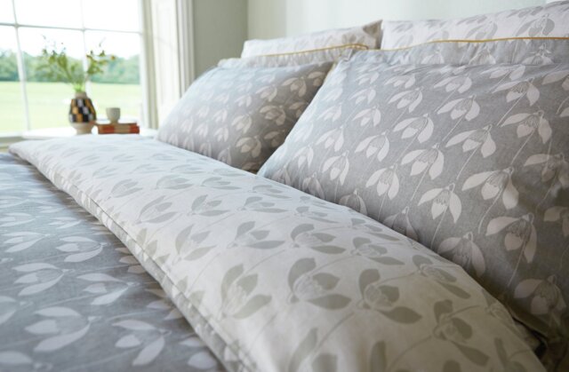 Scion Cotton Snowdrop Flower Grey Bedding Set - King size by Argos ...