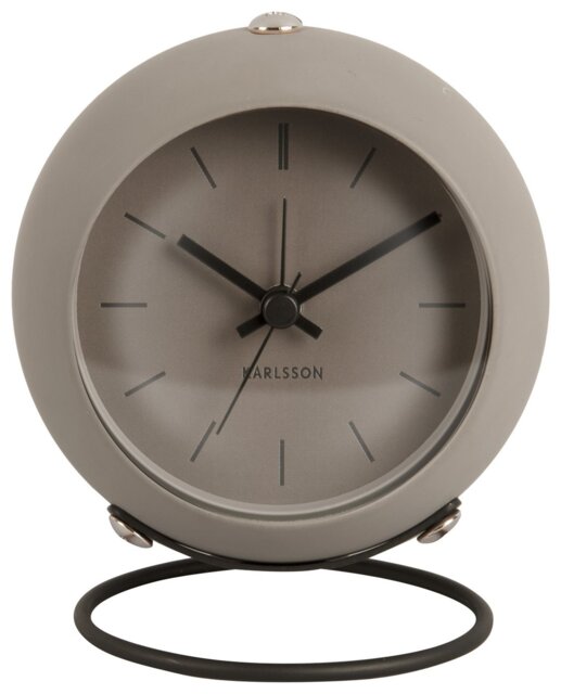 Karlsson Nirvana Globe Analogue Alarm Clock - Warm Grey by Argos | ufurnish.com