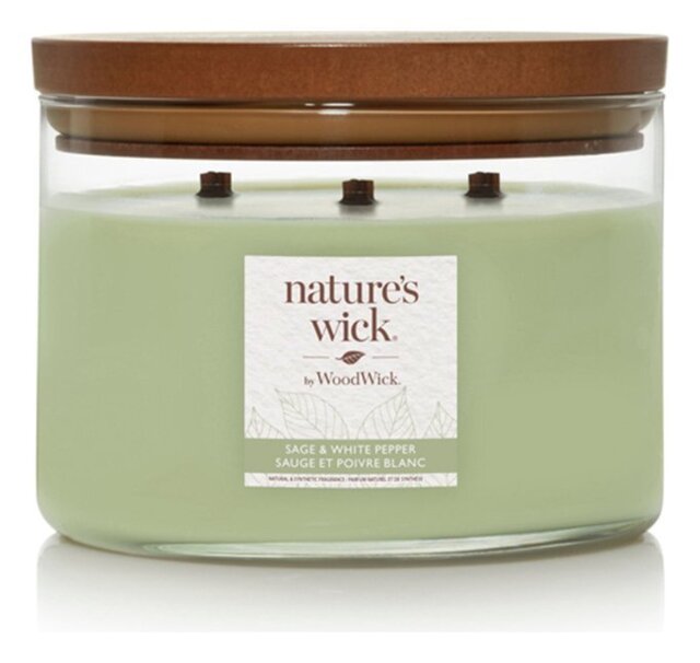 Natures Wick Large Multi Wick Candle - Sage & White Pepper by Argos ...