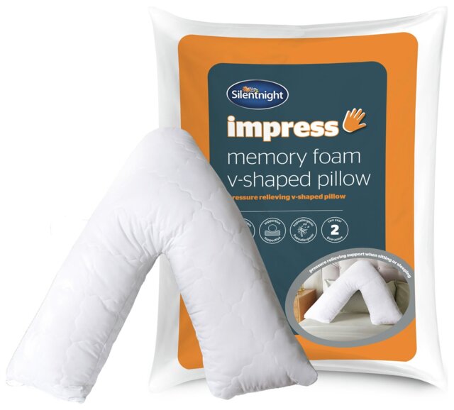 Silentnight Impress Memory Foam V Shaped Support Pillow by Argos ...