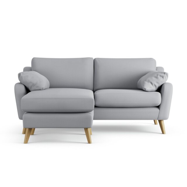 Habitat Ivor Left Hand Corner Sofa - Grey - Ash Leg by Argos | ufurnish.com