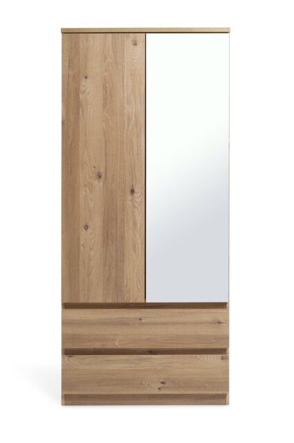 Argos Jenson 2 Door 2 Drawer Mirror Wardrobe - Oak Effect by Argos ...
