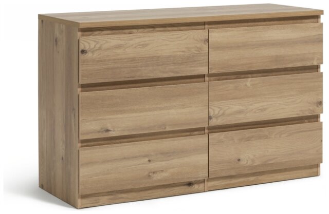 Argos Home Jenson 6 Drawer Chest - Oak Effect by Argos | ufurnish.com