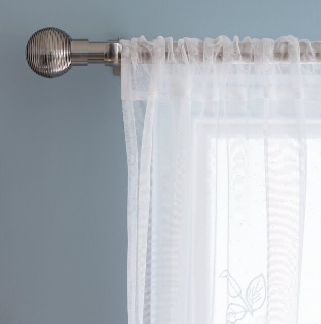 Habitat Floral Net Sheer Voile Curtains Panel - White by Argos ...