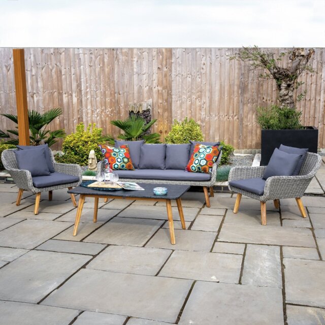 Norfolk Leisure Midori 5 Seater Garden Sofa Set - Grey by Argos | ufurnish.com