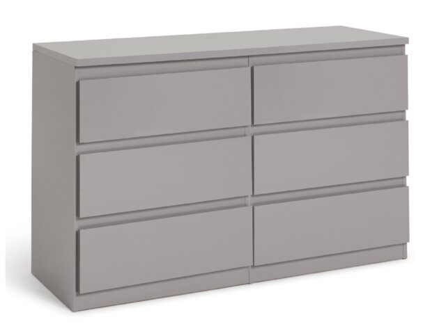 Argos Home Jenson 6 Drawer Chest - Grey Gloss by Argos | uFurnish.com