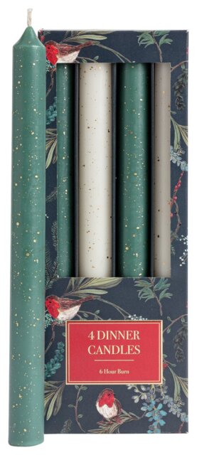 Argos Home Gold Splattered Unscented Dinner Candles - 4 Pack by Argos ...