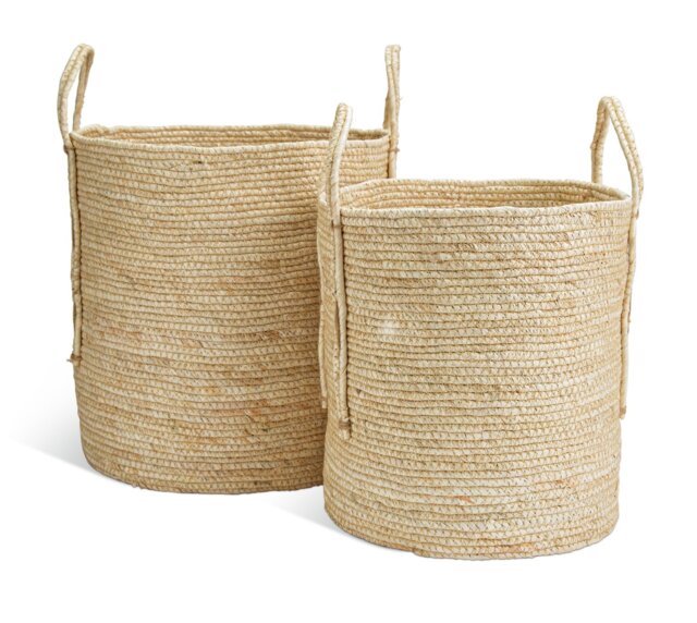 Habitat Corn Husk Storage Baskets - Set of 2 - Natural by Argos ...