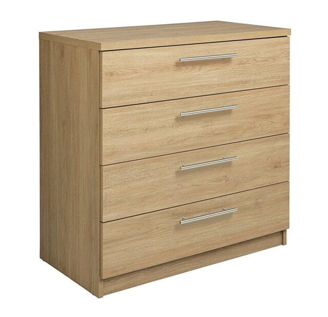Argos Home Brisbane 4 Drawer Chest - Oak by Argos | ufurnish.com