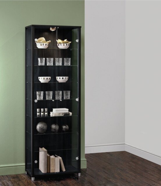 Argos Home 7 Shelf Glass Display Cabinet - Silver by Argos | ufurnish.com